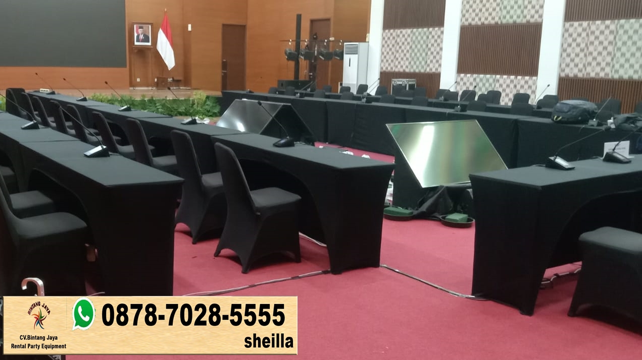 Menyediakan layanan sewa meja IBM cover hitam Bekasi