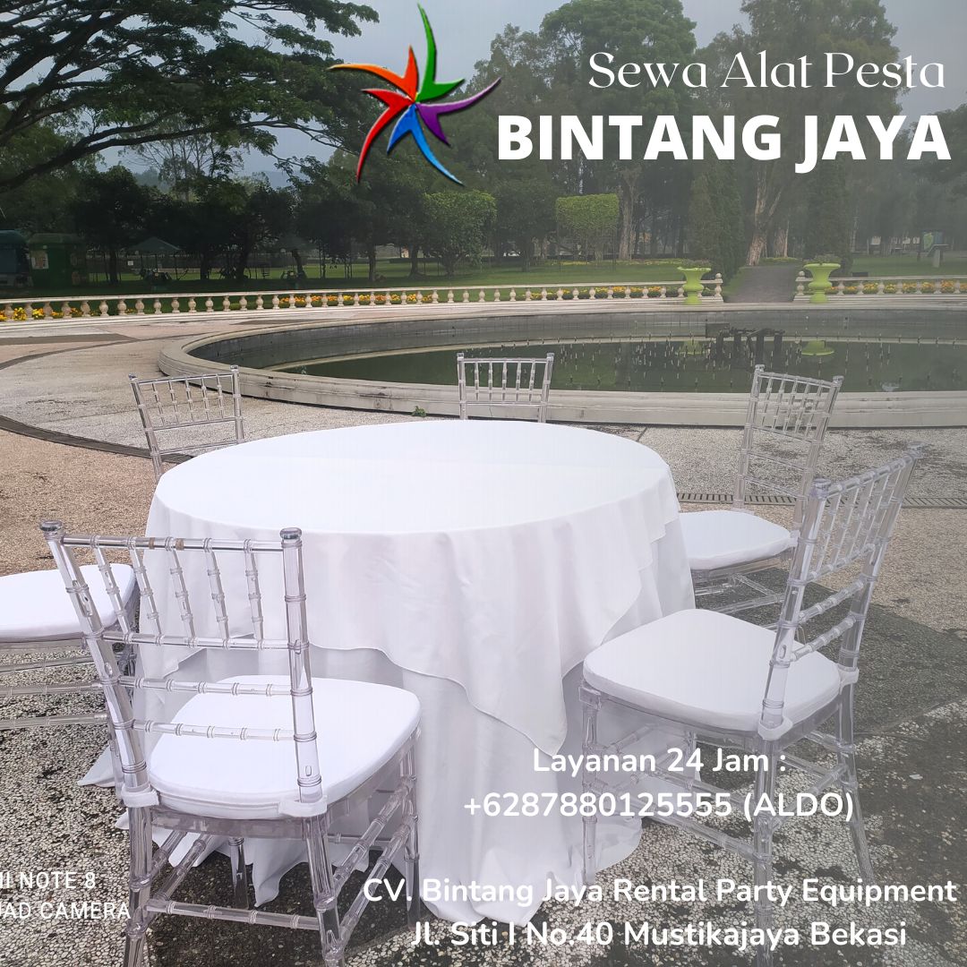 Sewa Kursi Tiffany Acrylic Dan Round Table Putih Cianjur Jabar